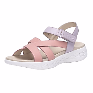 Artykey Women's Athletic Hiking Sandals 4CM Heel Lightweight Outdoor Sport Walking Sandals Fashion Comfortable Water Shoes Non-slip Sandals