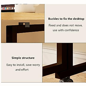 Multifunctional Foldable Desk, 80×59×79, Computer Desk Suitable for Small Spaces, Computer Desk with Adjustable Desktop Size and Foot Pads, Oak Color