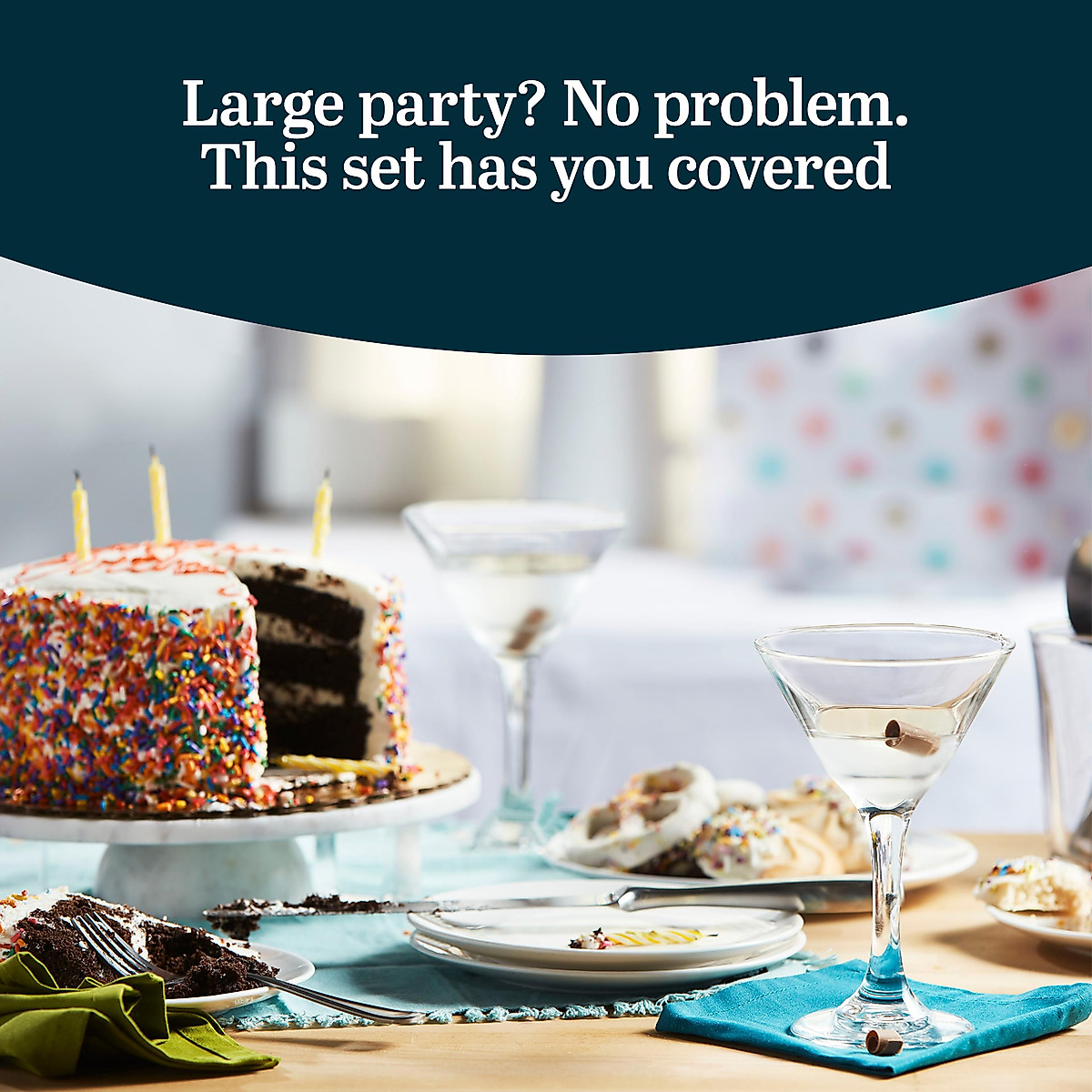 Libbey Martini Glasses, 7.5 oz, Set of 12