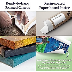 Math Teaches Us How To Persevere Make Connections Think Framed Canvas - Unframed Poster - Math Canvas - Math Posters - Art Classroom Decorations School - Gifts For Math Students