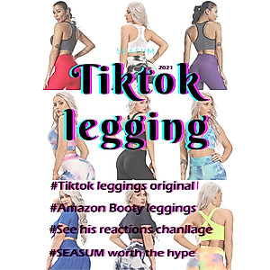 SEASUM Women Textured Leggings Matching Sport Bra Medium Support Workout Bra Crop Top M