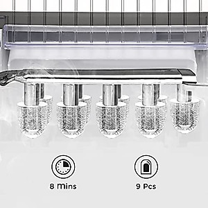 ZAFRO Ice Maker Countertop, Portable Ice Maker with Self-Cleaning, 26Lbs/24Hrs, 9 Cubes Ready in 8 Mins, One-Click Operation, Compact Ice Maker with Ice Scoop/Basket for Home/Kitchen/Office/Bar, Black