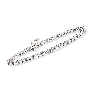 Ross-Simons 3.50 ct. t.w. Diamond Tennis Bracelet in Sterling Silver. 8 inches