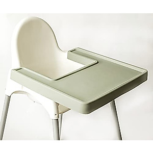 You Little Cutie Full Cover Silicone Placemat for IKEA Antilop High Chair, BPA Free, Dishwasher Safe (Artichoke Green)