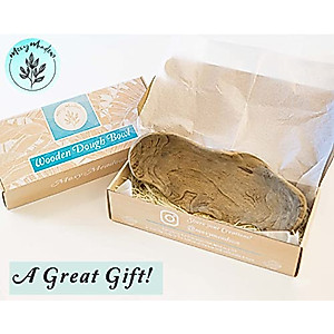 Moxy Meadows Wooden Dough Bowl - 16" long Wooden Decorative Bowl, great as a Centerpiece Bowl, Fruit Bowl, Bread Bowl or Farmhouse Décor. Add style to your home with our wooden dough bowls for décor.