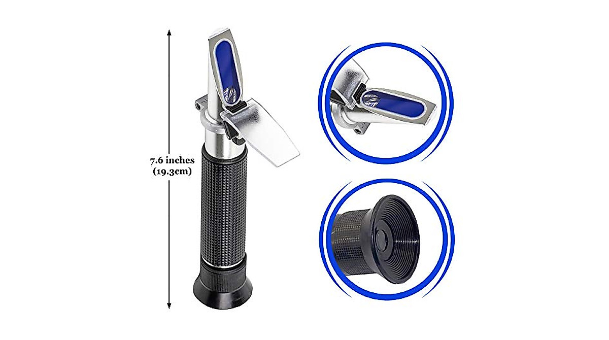 JOR Refractometer, Dual-Range Scale Device to Measure Salinity and ...