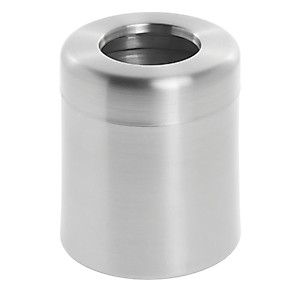 HUBERT® Countertop Trash Can Brushed Stainless Steel - 4 5/8" Dia x 5 3/4" H