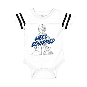 Brisco Brands Mega Man Retro 1990s Anime Cartoon Football Romper Boy Girl
