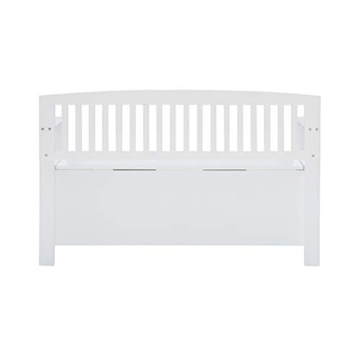 Linon White Bench Cynthia Flip-Top Lid and Hidden Storage Space