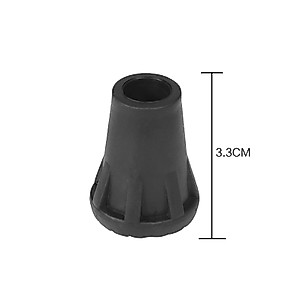 Alomejor Trekking Pole Tips 6pcs Trekking Hiking Pole s Rubber Tips End Walking Pole Feet Tips for Walking Hiking Trekking Poles