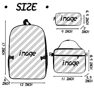 Yurcstr Anime Backpack Large Capacity Backpack Set, School Bag With Lunch Box and Pencil Case. School Backpack For Boys and Girls.1