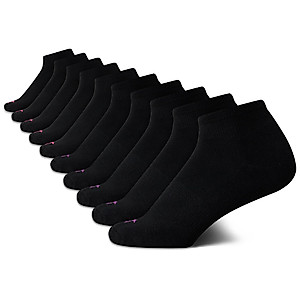 Avia Women's Quarter Socks - 10 Pack Cushioned Athletic Ankle Socks for Women - Women's Moisture Wicking Sports Socks (4-12), Size 4-9, Black