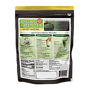 Ito En Matcha Green Tea, Sweet Powder, 17.5 Ounce (Pack of 1), Sweetened Green Tea Powder