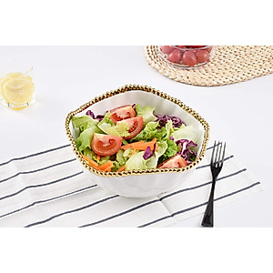 Pampa Bay Golden Salerno Porcelain Large Salad Bowl