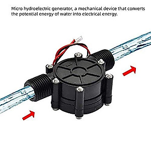 Yosoo DC Water Turbine Generator Water 12V DC 10W Micro-Hydro Water Charging Tool
