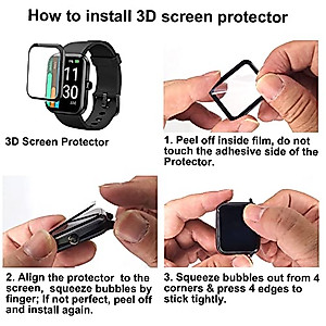 smaate 3D Screen Protector Compatible with SKG V7 and V7 PRO 1.7 inches Smartwatch
