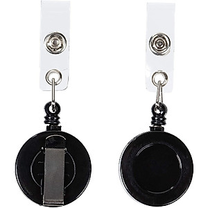 100 Pack Retractable ID Badge Reel for Card Holders with Clips, Nurses and Teachers, Office Supplies (26.5 in)