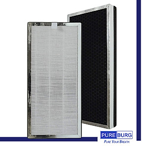 PUREBURG 2-Pack Replacement 3-IN-1 High-efficiency True HEPA Filters Compatible with Medify MA-40 MA-40W MA-40B MA-40 V2.0 Air Purifiers, Part Number ME-40