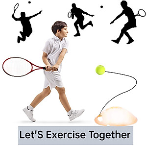 Tennis Ball, YOUTHINK Tennis Training Ball Rebound Ball with 4M Elastic Rubber String Single Practice Tennis Ball for Tennis Trainer Single Player Practice