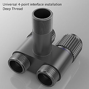Multiunctional Handheld Bidet Sprayer Set For Toilet With Double Control Valves & Hand Shower Attachment Simple Installs