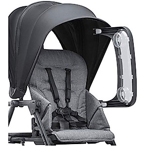 Joovy Caboose S Stroller, Stand on Tandem, Premium Sit and Stand, Black Melange