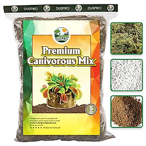 DUSPRO Carnivorous Plant Soil Mix 5oz - Include Forest Moss, Peat Moss, Perlite Potting Mix for Carnivorous Plants, Venus Fly Traps Plants, Pitcher Plant, Butterworts, Sundews - Carnivorous Plant Food