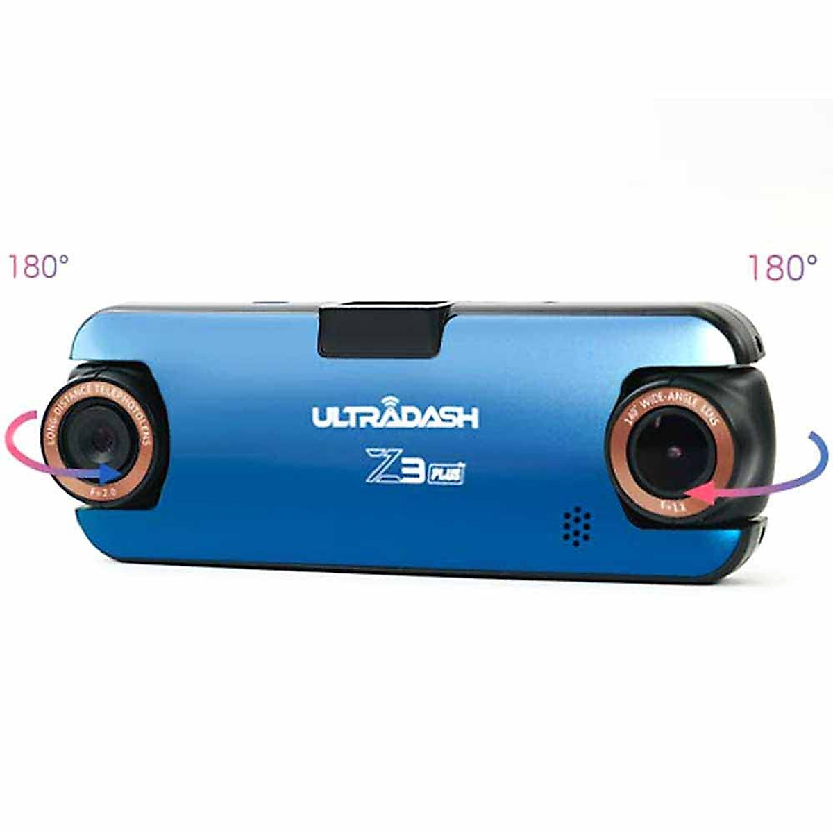 UltraDash Z3+ & R1 & HW1-B Standard ver - Front, Telephoto and Rear 3-Channel 2K Dash Cam with 64GB SD Card + Advanced Low-Voltage Power Protection and Timer Hardwire Kit Bundle, for Commute Drivers