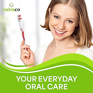 natraco Bulk Toothbrush Pack with Covers | Premium Quality Individually Wrapped Colorful Tooth Brushes | Medium Soft Bristles for Travel, Donations, Hotels (100)