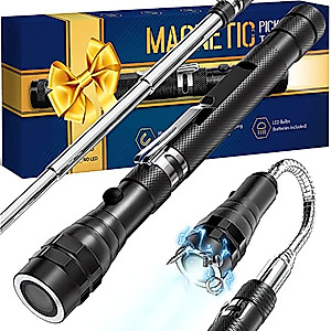 Gifts for Men Dad,Magnet Tool Telescoping Magnetic Pickup Light,22" Extending Magnet Stick Cool Tool Gadget for Men,Unique Birthday Gift for Men HIM,HER,Husband,Grandpa,Stuff for Hard to Reach Place