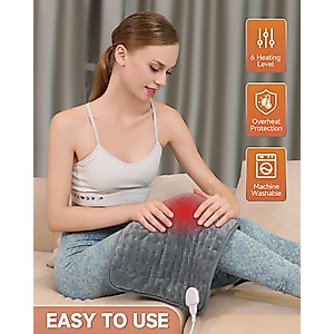 Heating Pad for Back Pain Relief, MAVOKIS Heating Pads for Cramps with Auto Shut Off Large, 6 Heat Settings Electric Heat Pad for Neck and Shoulder, 12" x 24", Moist Heat Option, Super Soft