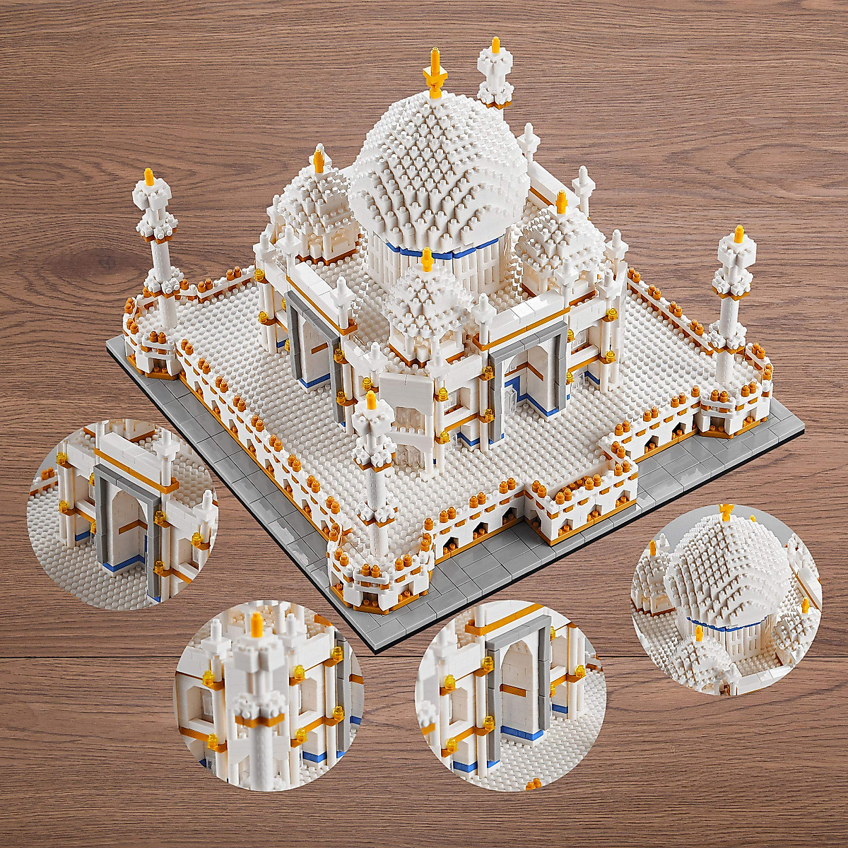 KLMEi Micro Mini Blocks Architecture Taj Mahal Building Set Landmarks Collection Model Kits Idea Toys Presents for Adults and Kids Age of 14+ 3950 Pieces