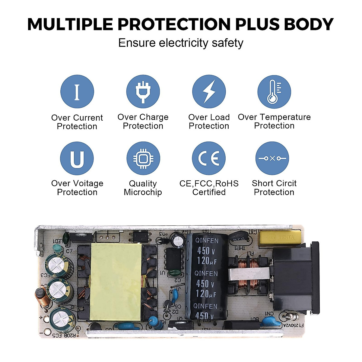 LeTaoXing 9V 5A Power Adapter Supply AC 100V~240V to DC 9 Volt 45W 5amp 9V/5A Converter Transformer with 5.5x2.5mm Plug Cord for Electrical Products
