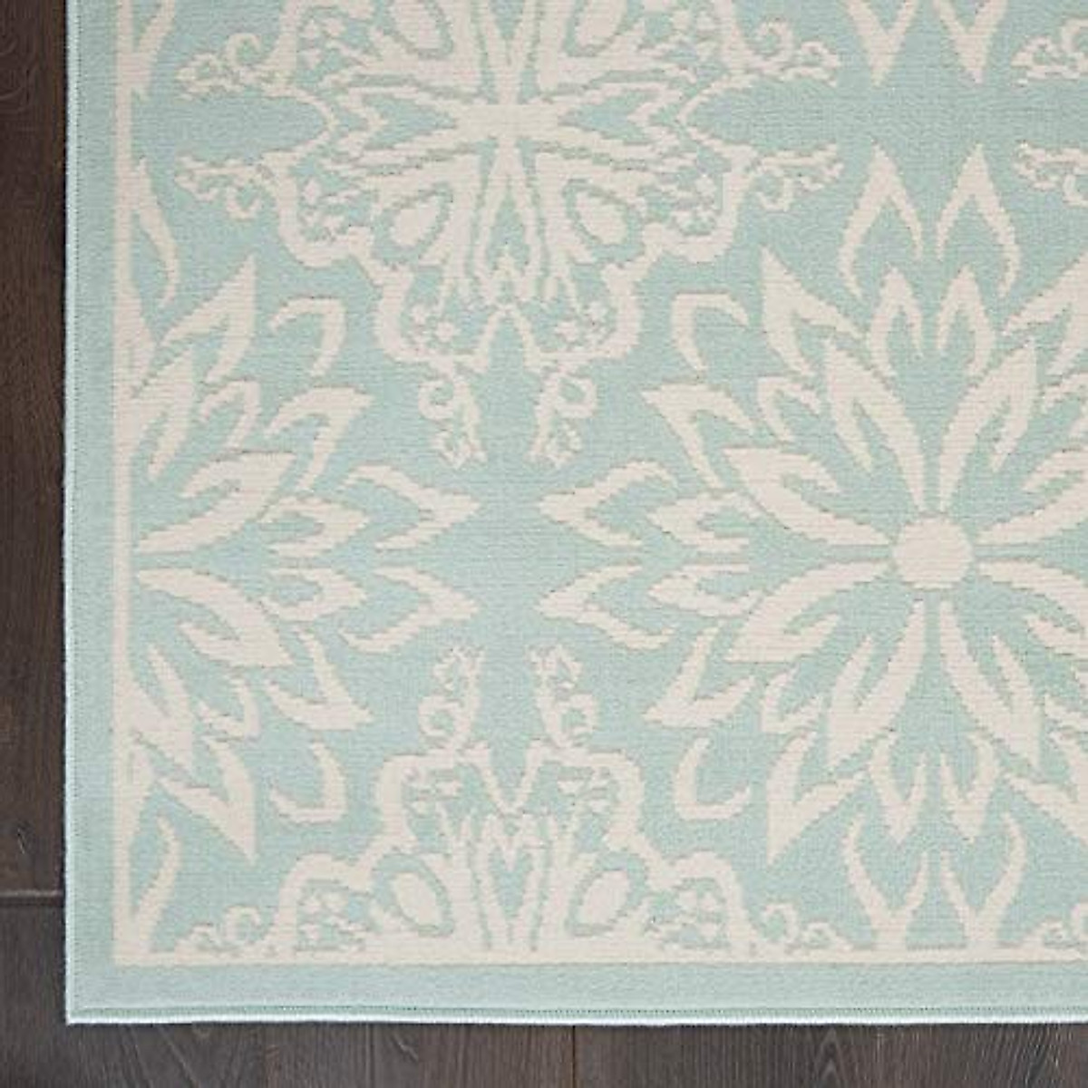 Nourison Jubilant Floral Ivory/Green 4' x 6' Area -Rug, Easy -Cleaning, Non Shedding, Bed Room, Living Room, Dining Room, Kitchen (4x6)