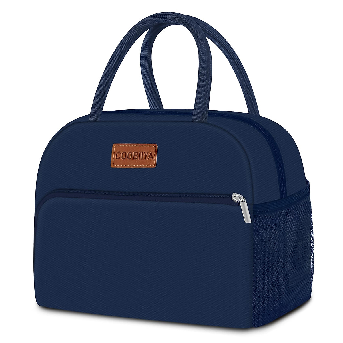Coobiiya Lunch Bag for Men and Women - Navy Blue, Aluminum, 10.8" x 6.3" x 8.85" - Spacious, Lightweight, and Durable