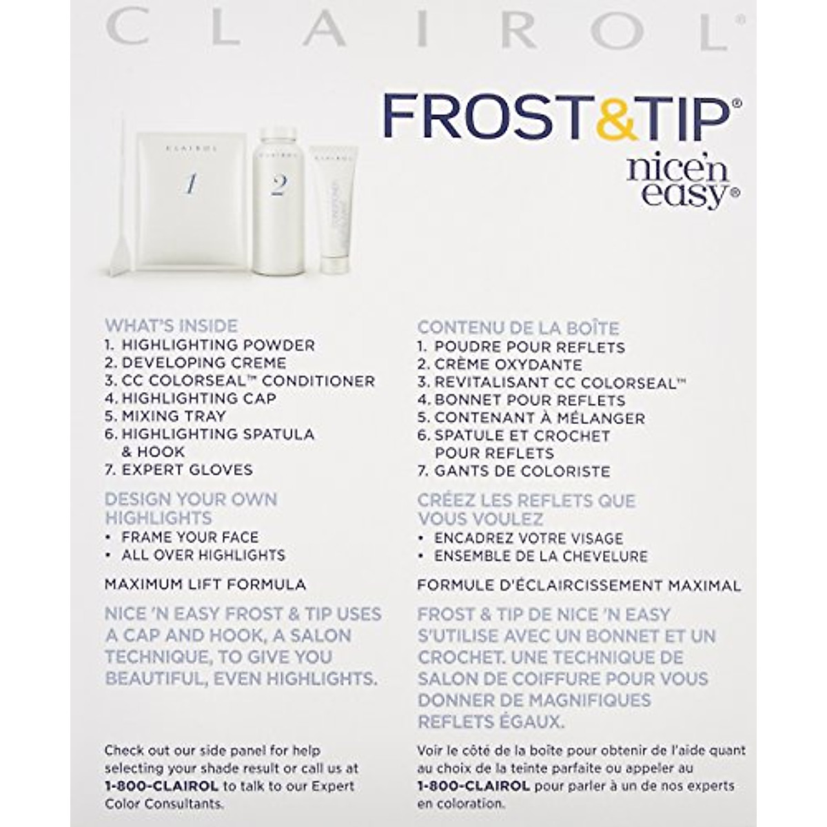 Clairol Nice'n Easy Permanent Hair Dye, Frost & Tip Hair Highlights Hair Color, Pack of 3