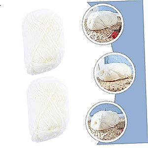 Knitting Wool 10 Rolls Milk Cotton Yarn Yarn Macrame Rope Milk Cotton for DIY Hand Knitting Yarn Crochet Yarn Yarn Ball Self Made White Wool Knitting Crochet Yarn