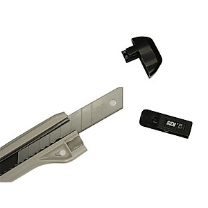 SDI-0423 Snap-off Utility Knife with 12 Set of Sk2+cr Blades, 18mm Medium Duty Cutter