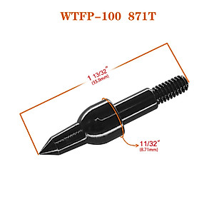 Wisdom 100 Grain Archery Bullet Field Points 11/32" Bowhunting Arrow Target Practice Tips,24 Pack
