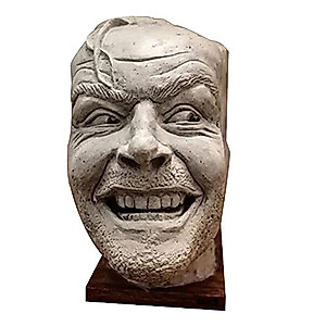 BNKK Jack Nicholson Sculpture Book Ends Library Sculpture Resin Bookend Desktop Ornament Book Shelf for Your Study,Living Room Ornament Decoration, White, (JJ04500851_whit1-6726-1800171201)