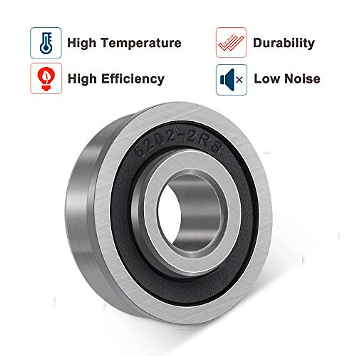 Bonbo 10Pcs Flanged Ball Bearings ID 5/8" x OD 1-3/8" for Lawn Mower, Wheelbarrows, Carts & Hand Trucks Wheel Hub, Alternative to Snapper, JD, MTD, Marathon AYP Etc, Deep Groove Ball Bearing