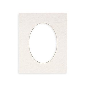 12x16 Mat Bevel Cut for 11x13.5 Photos - Precut White Linen Canvas Oval Shaped Photo Mat Board Opening - Acid Free Matte to Protect Your Pictures - Bevel Cut for Family Photos, Pack of 1 Matboard Show