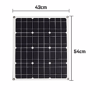 DSJ 100W 18V Solar Panel Solar Cells Kit - Double USB Monocrystalline Solar Panel with Controller for Outdoor DIY Car Yacht