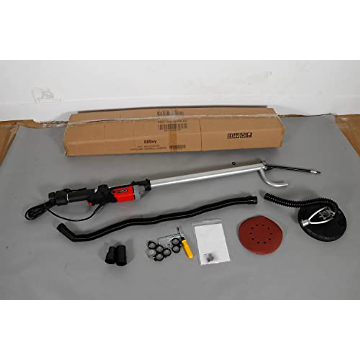 BBBuy 800W Drywall Sander Commercial Electric Sander with 6 Pcs Sanding Pads Discs Adjustable Variable Speed 1000-2000 RPM Wall Sander with Extendable Handle