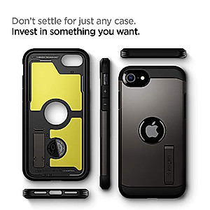 Spigen Tough Armor [Extreme Protection Tech] Designed for iPhone SE 2022 Case/iPhone SE 3 Case 2022 / iPhone SE 2020 Case/iPhone 8 Case/iPhone 7 Case - Gunmetal