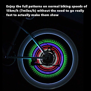 LEADBIKE LED Bike Wheel Lights w/ 30x Different RGBW Patterns| Batteries Included, Ultimate Brightness w/ 64PCS LED Lights| IPX5 Waterproof Safety Tire Lights for Kids & Adults| Cycling Road Safety