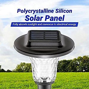 Sparkling Wonderful Solar Pathway Lights, 6 Pack Garden Solar Outdoor Lights IP65 Waterproof, 7 Auto Color Changing and Warm Color Solar Powered Landscape Lights for Lawn Walkway Patio Yard