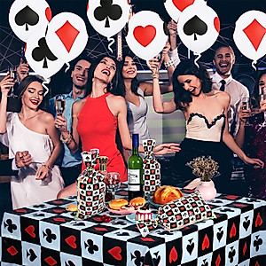 Lecpeting 100 Pcs Casino Treat Bags Poker Cellophane Plastic Candy Bags Casino Goodie Storage Bags Casino Party Favor Bags with Twist Ties for Casino Theme Birthday Party Supplies