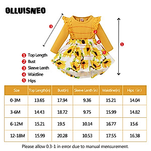 Baby Girl Dresses Newborn Girl Clothes Cotton Long Sleeve Dress Floral Romper Skirt Winter Baby Girl Outifts 3-6 Months Yellow