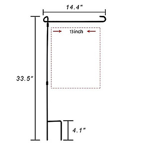 GLORYA Garden Flag Stand - Premium Garden Flag Pole Holder Stand Metal Powder-Coated Weather-Proof Paint - Garden Flag Stake with Stopper and Anti-Wind Clip for Garden Flags (4 Pack)