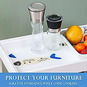 Bloss Shelf Liner Blue Fish Pattern 12In*6.5Feet + Bloss Gray Drawer Liner 12In*20Feet